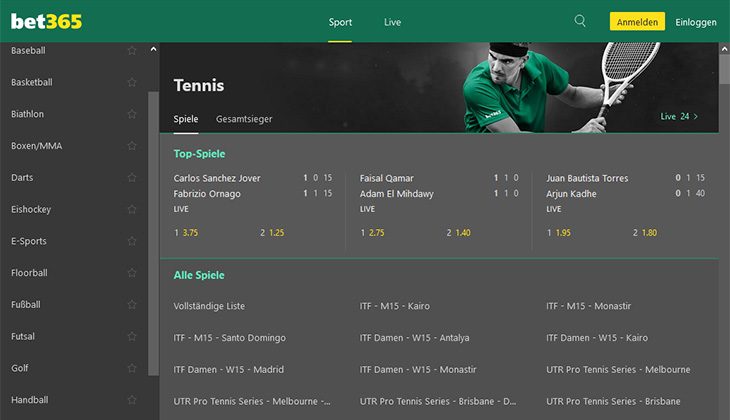 Bet365 Erfahrungen ᐅ Tennis- & Sportwetten | TennisWetten.de